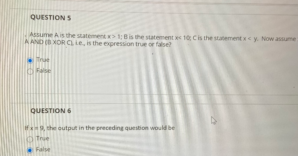 Solved QUESTION 5 Assume A is the statement x> 1; B is the | Chegg.com