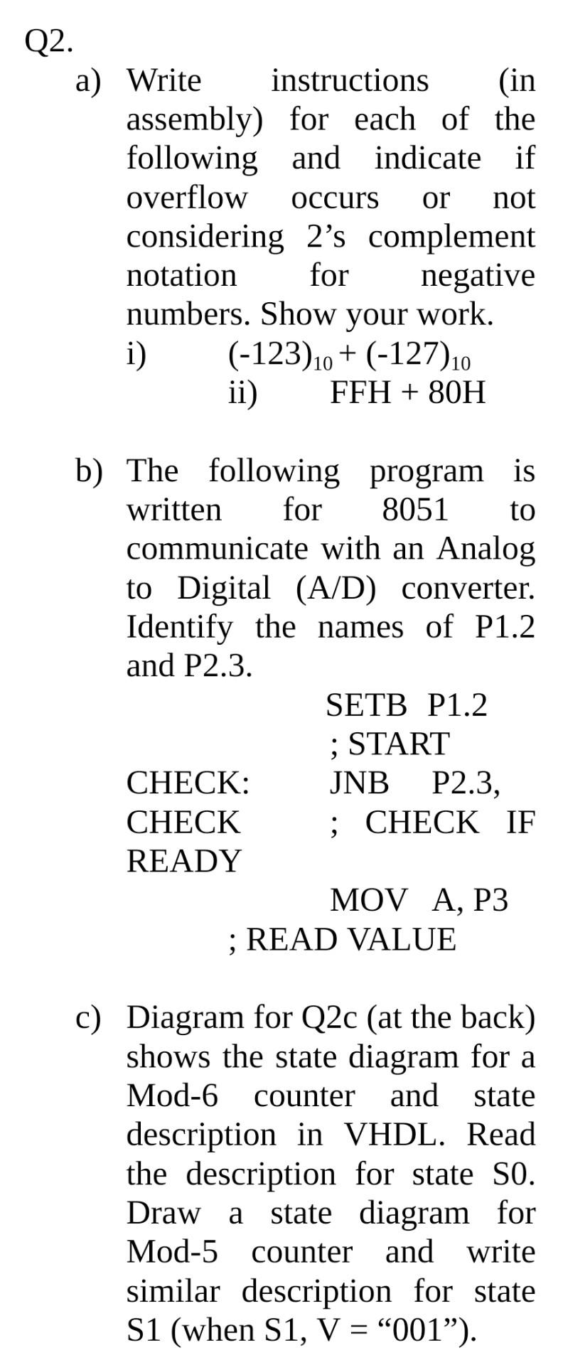 Solved 22. a) Write instructions (in assembly) for each of | Chegg.com