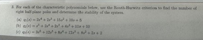 For each of the characteristic polynomials below, use | Chegg.com