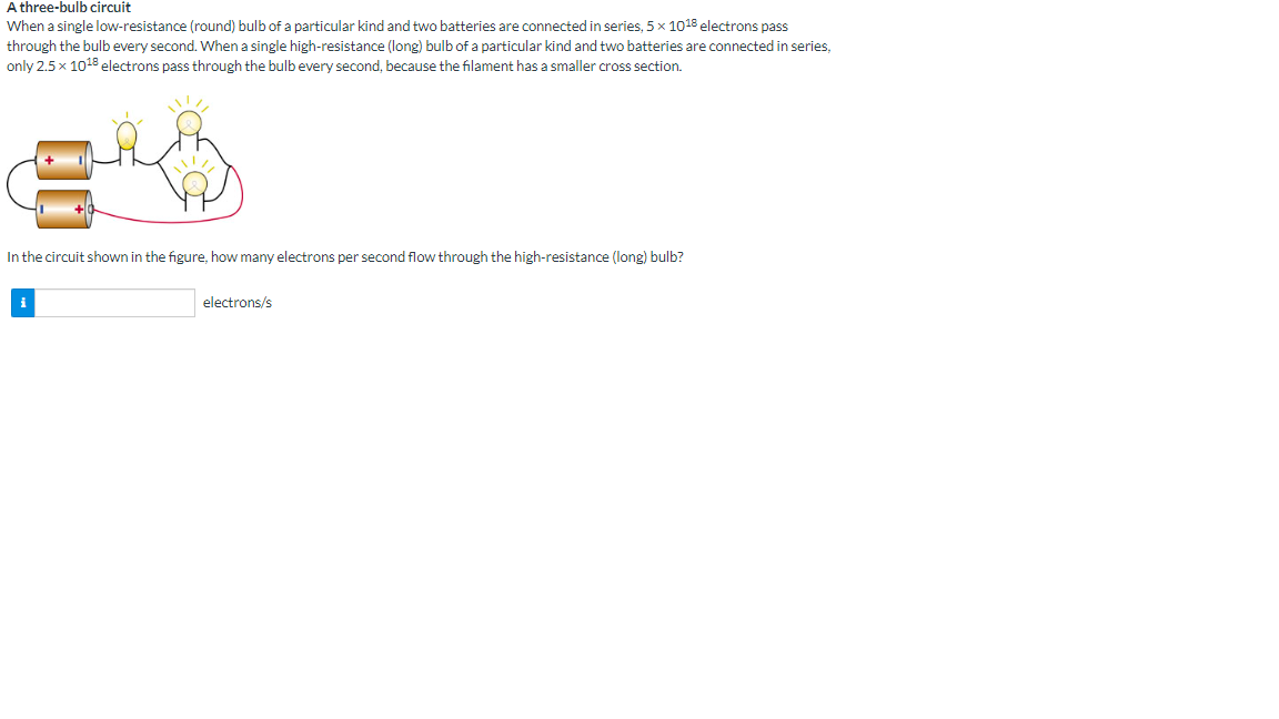 Solved When a single low-resistance (round) bulb of a | Chegg.com