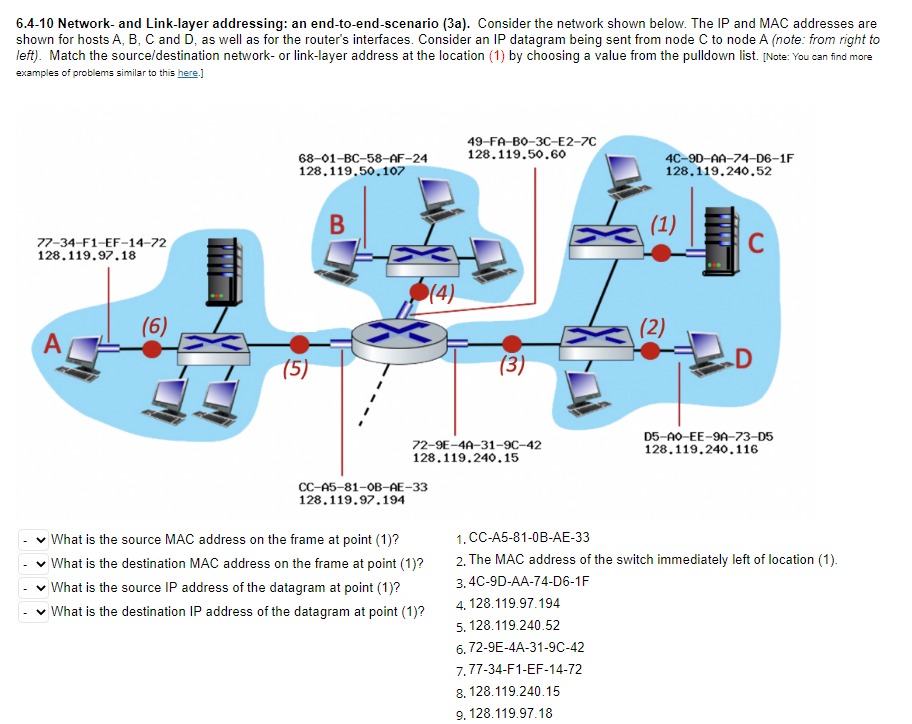 [Solved]: an end-to-end-scenario (3a). Consider the network