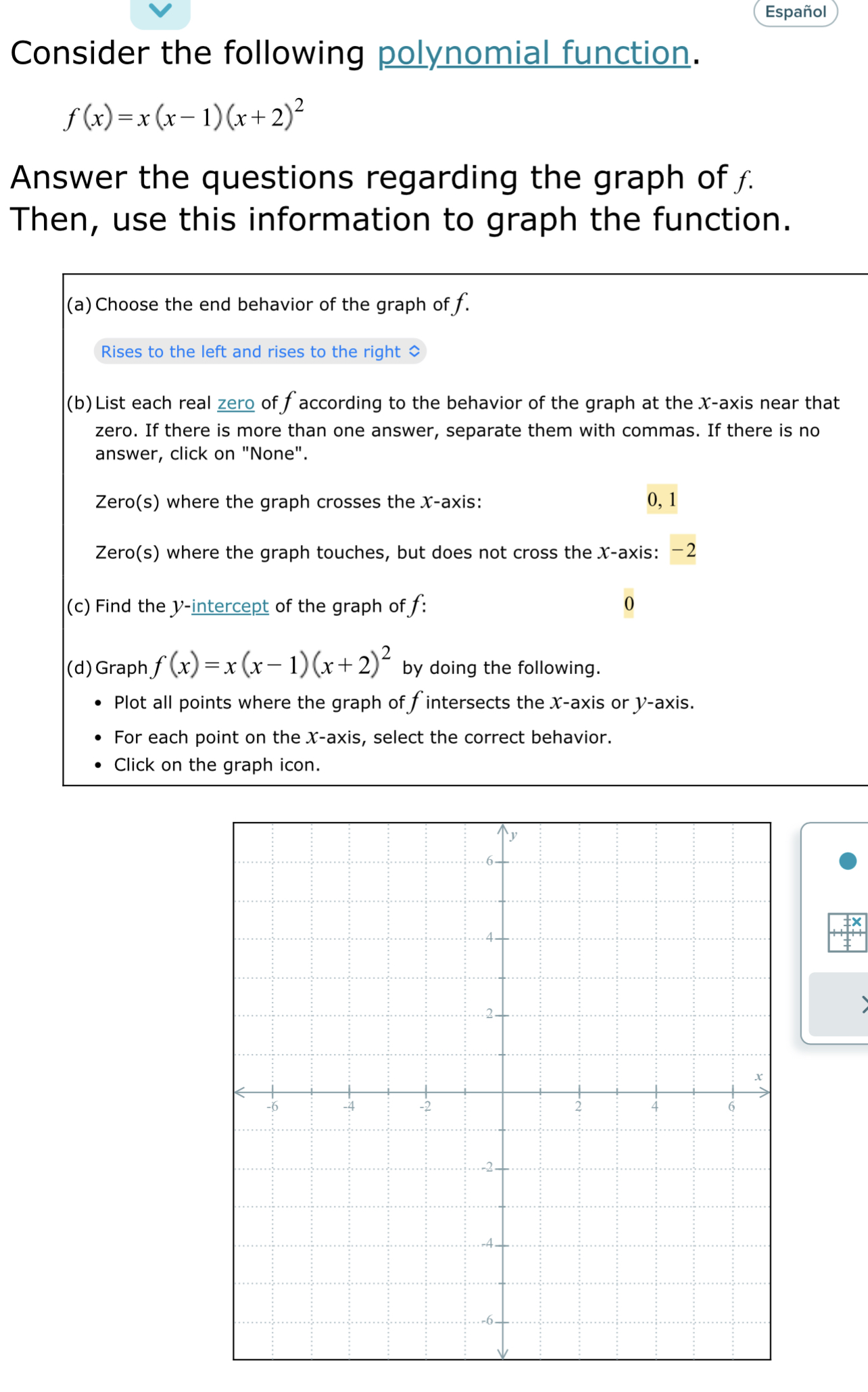Solved Consider the following polynomial function. | Chegg.com