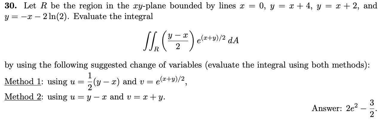 30. Let R be the region in the xy-plane bounded by | Chegg.com