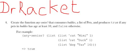 Solved DrRacket 4. Create the function any senior that | Chegg.com