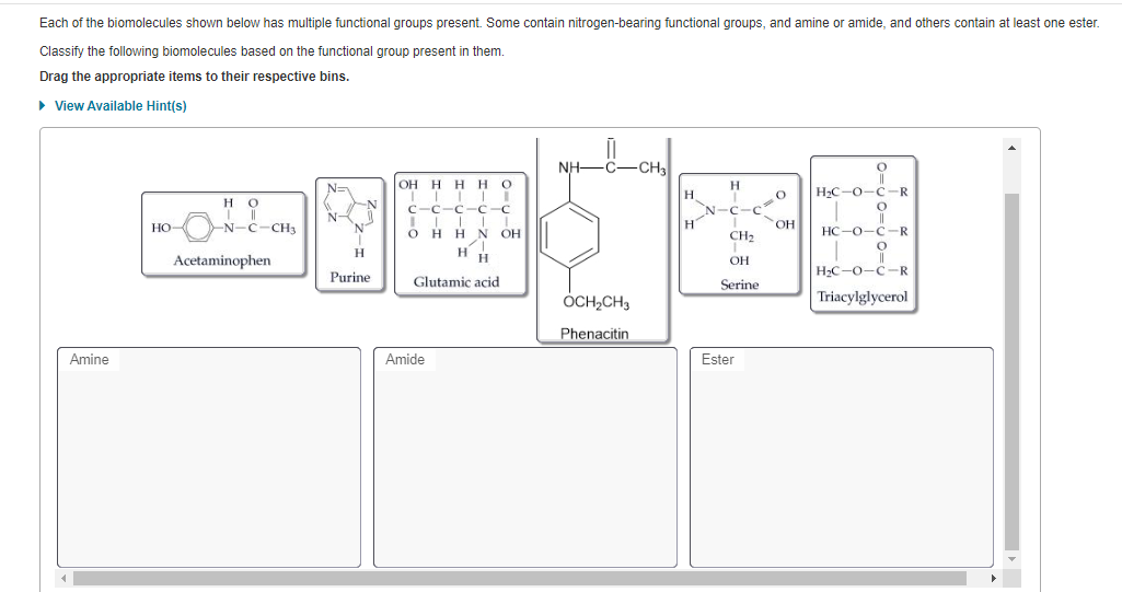 Solved Each Of The Biomolecules Shown Below Has Multiple 
