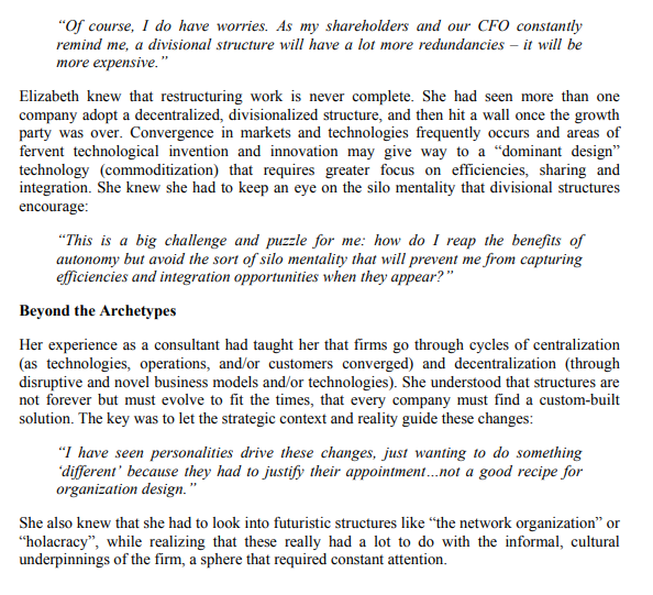 Solved Assignment:Organizational design can be complex, | Chegg.com