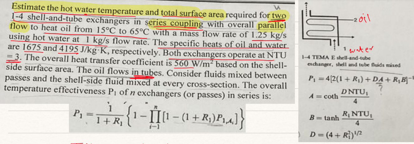 Solved 1-4 ﻿TEMA E shell-and-tubeexchanger, shell and tube | Chegg.com