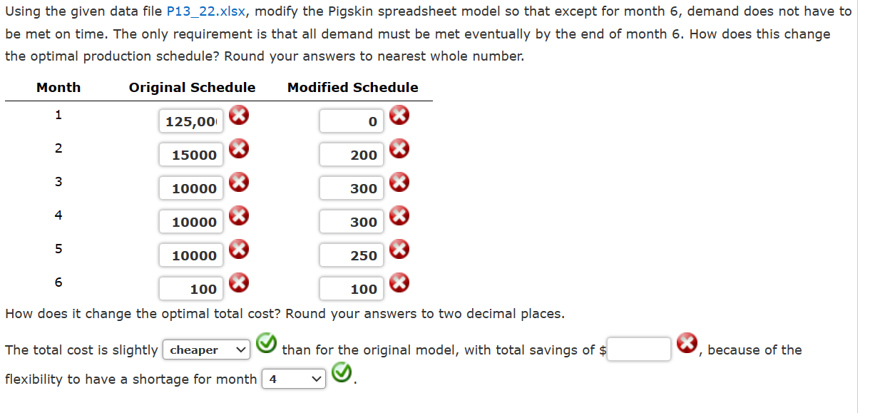 Using the given data file P13_22.xlsx, modify the | Chegg.com