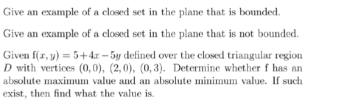 Solved Give an example of a closed set in the plane that is | Chegg.com
