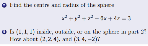 Solved Find the centre and radius of the sphere | Chegg.com