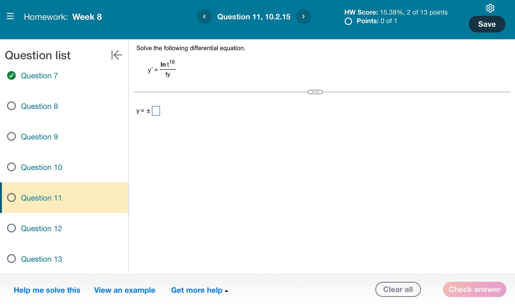 Solved estion list Question 7 Question 8 Question 9 Question | Chegg.com