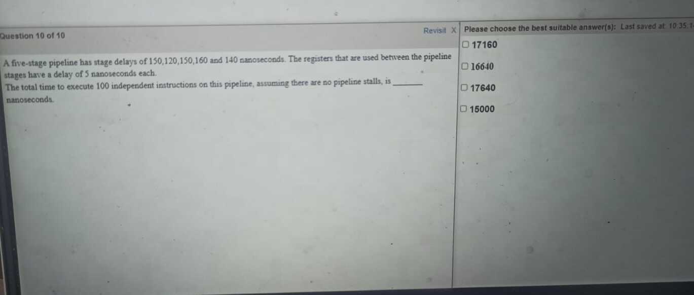 Solved A five-stage pipeline has stage delays of | Chegg.com
