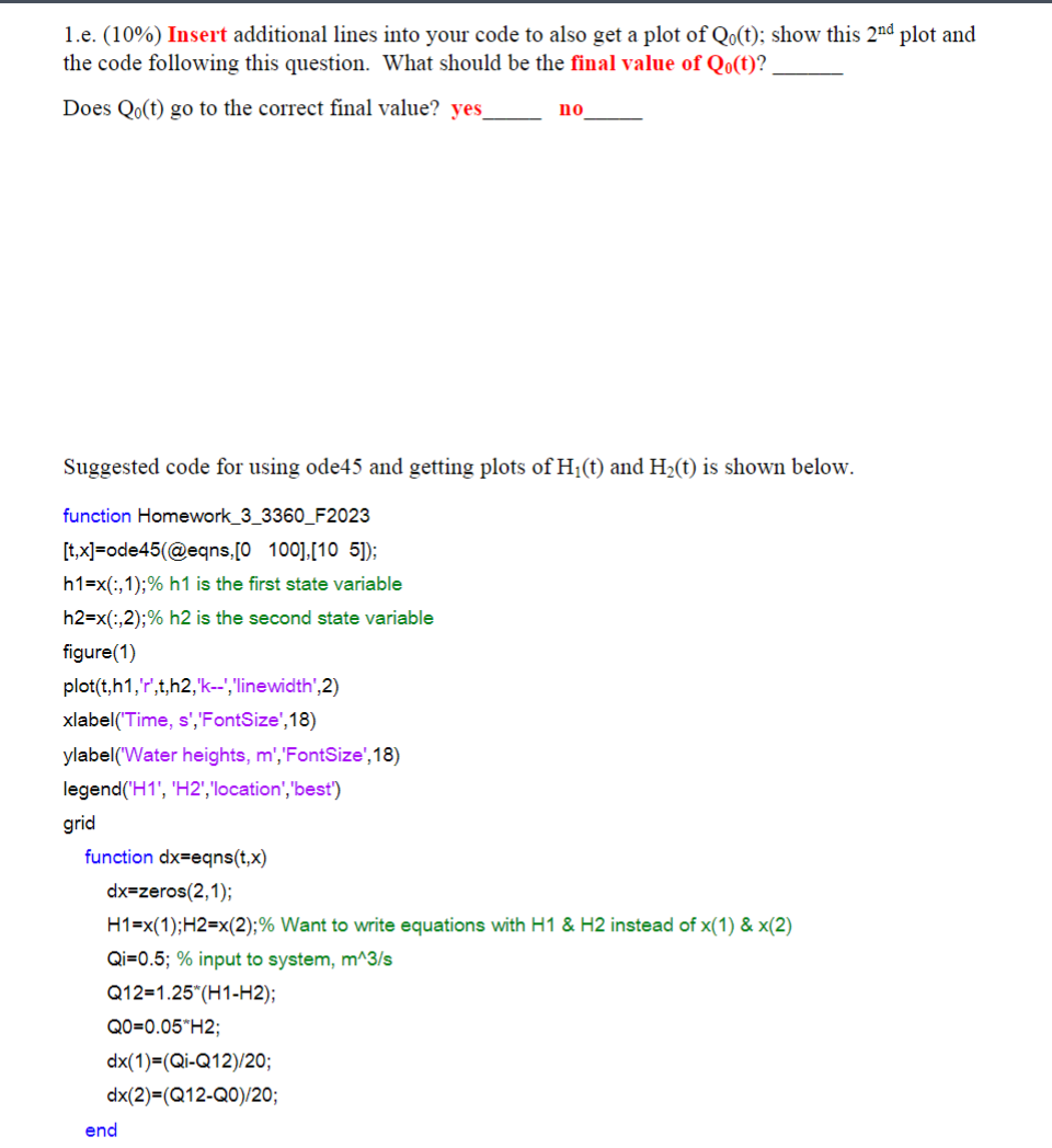 Solved 1.b (5\%) Assume the input flow into tank #1 is 0.5 | Chegg.com