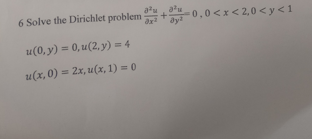 Solved 6 Solve the Dirichlet problem y | Chegg.com