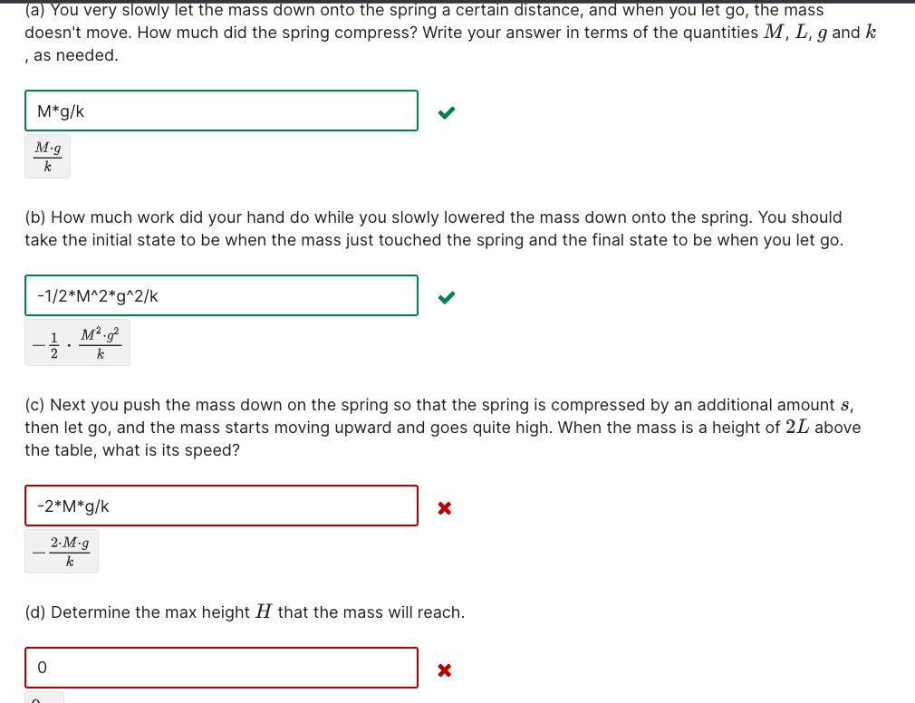 Solved A spring with stiffness k and relaxed length L stands | Chegg.com