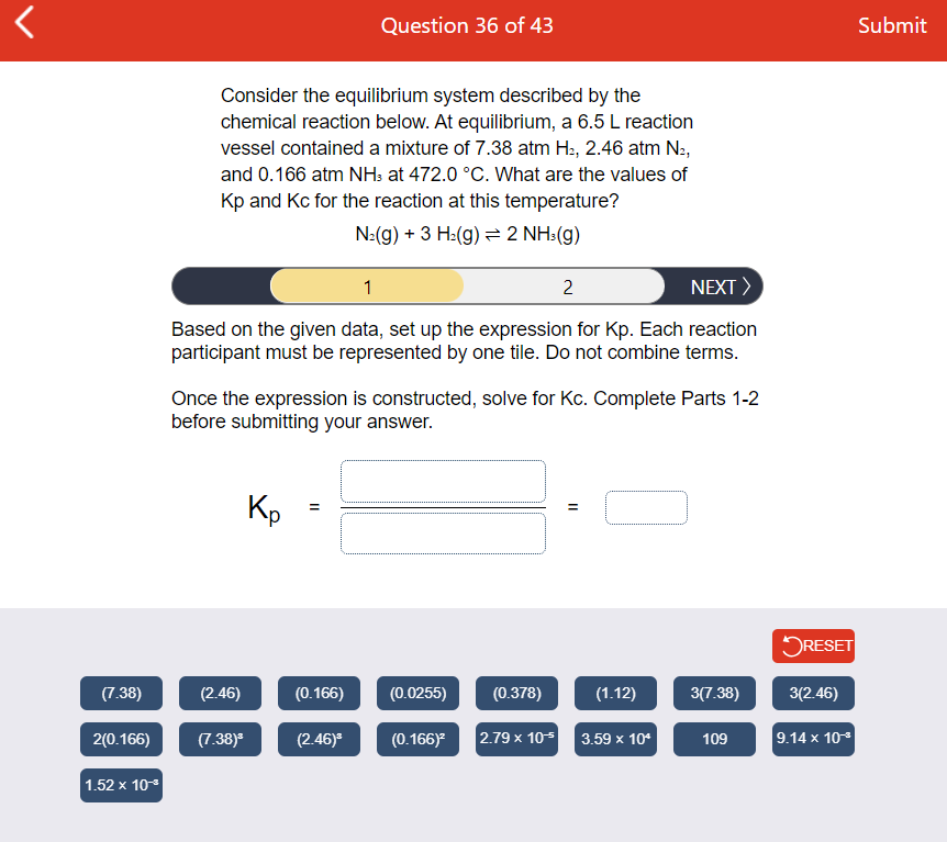 Solved Consider the equilibrium system described by the | Chegg.com