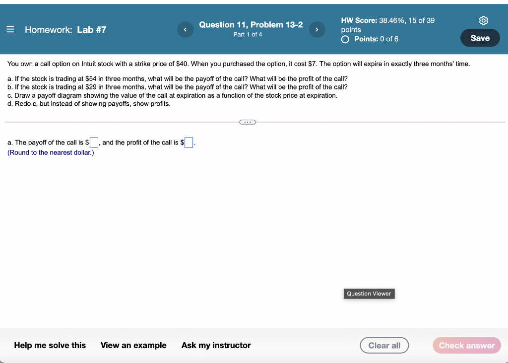 Solved = Homework: Lab #7 Question 11, Problem 13-2 Part 1 | Chegg.com