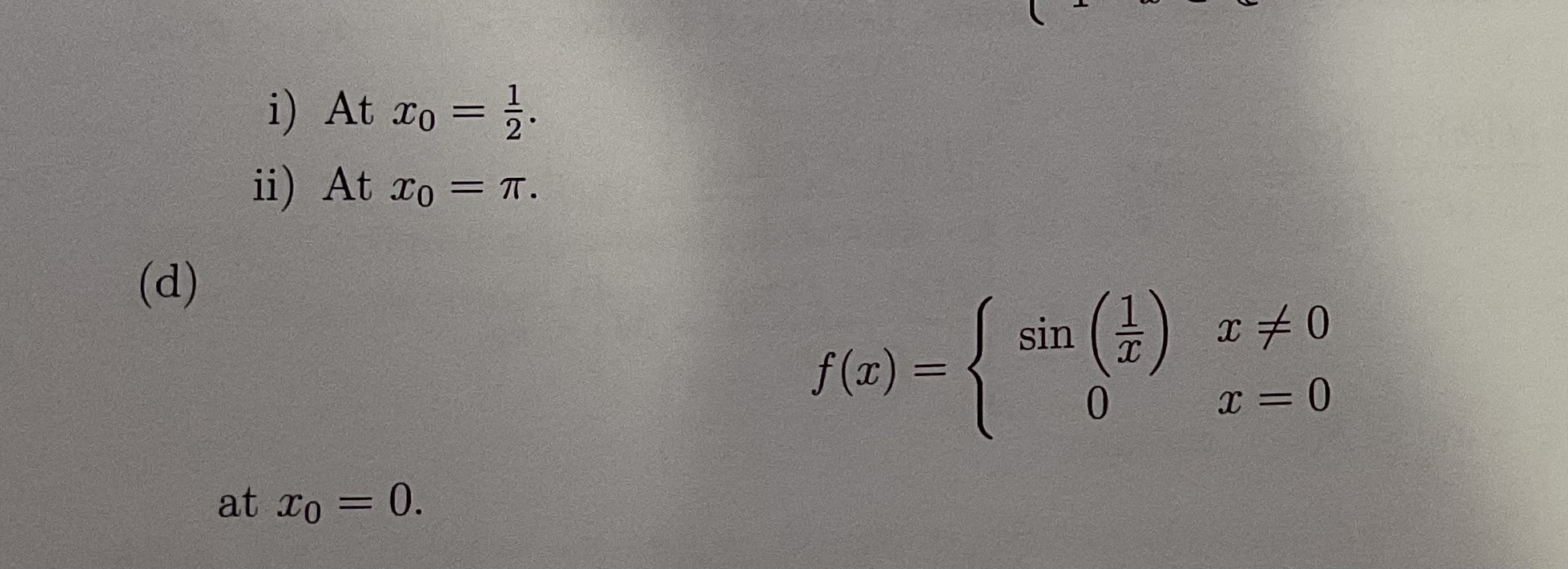 Solved Determine If The Following Function Is Continuos At 5432