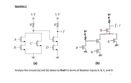 Solved x (b) Analyze the circuits (a) and (b) above to find | Chegg.com