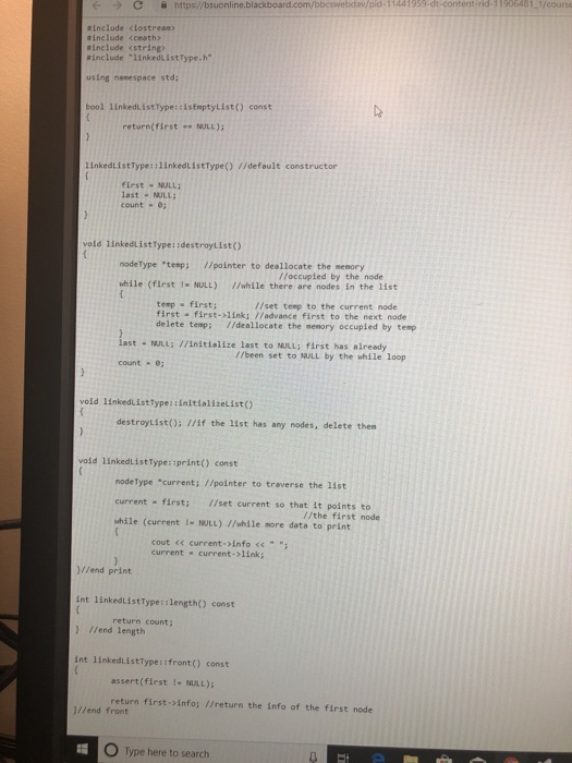 Solved Complete the implementations of the following | Chegg.com