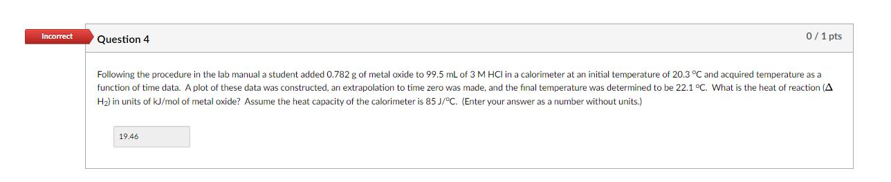 Solved Following the procedure in the lab manual a student | Chegg.com