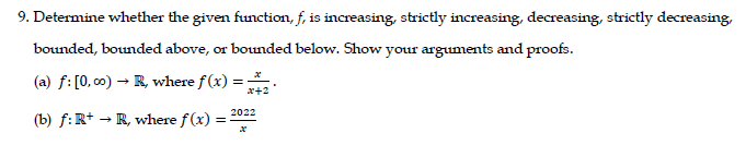 Solved 9 Determine Whether The Given Function F Is