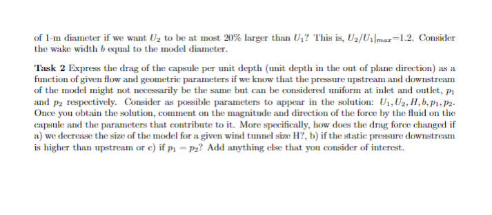 Solved Capsule's drag Once that we know the geometric limits | Chegg.com
