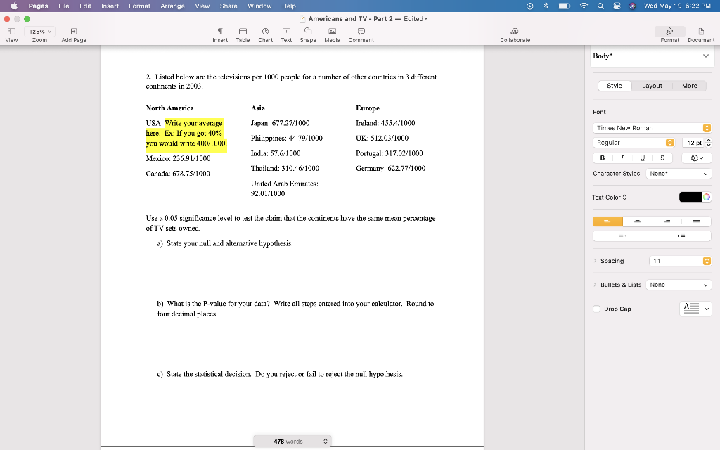 Solved Pages File Edit Insert Format Arrange View > 产 Wed | Chegg.com