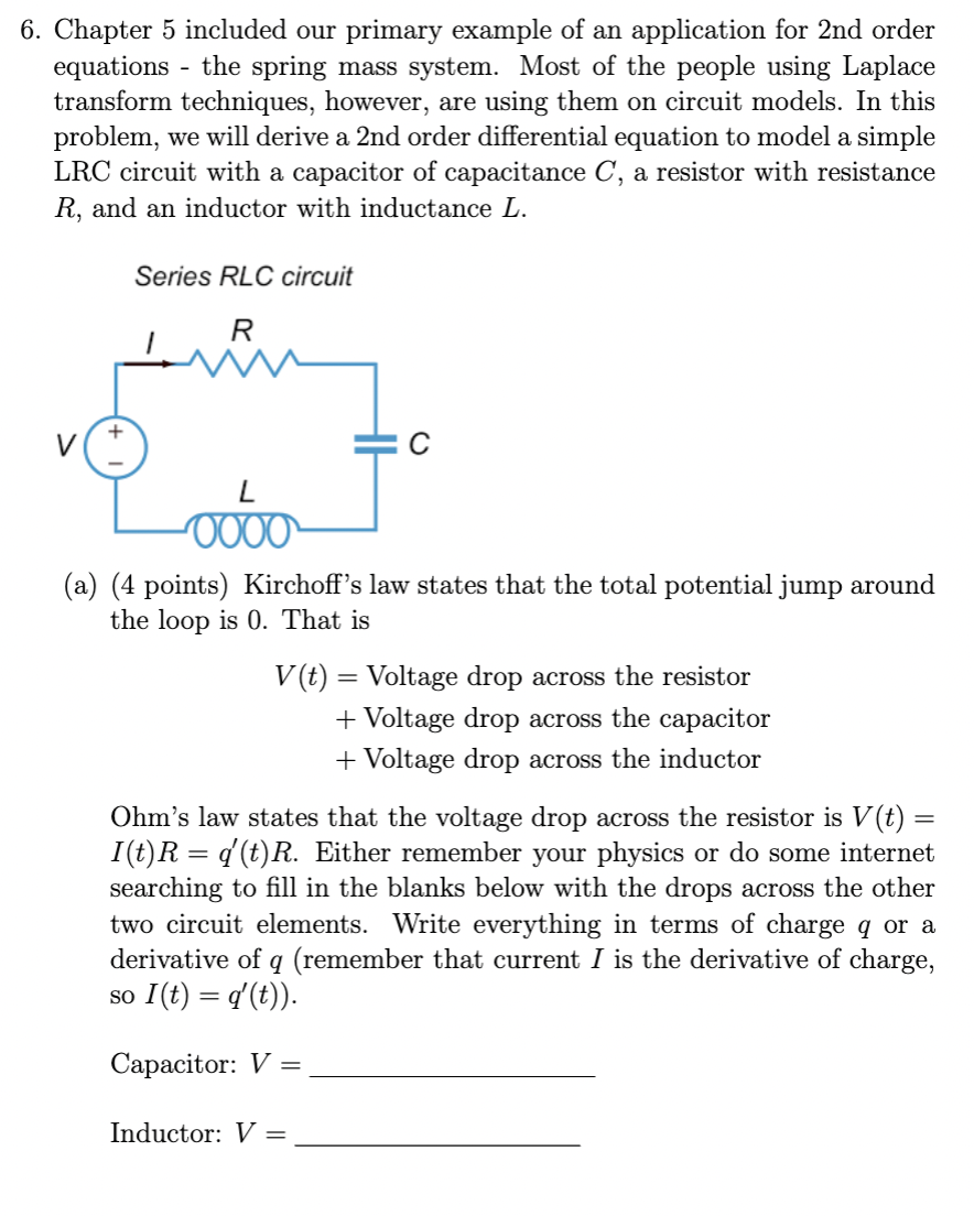 Solved 6. Chapter 5 included our primary example of an | Chegg.com