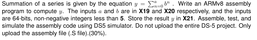 Solved Summation of a series is given by the equation | Chegg.com