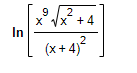 Solved ln[x9x2+42(x+4)2] | Chegg.com