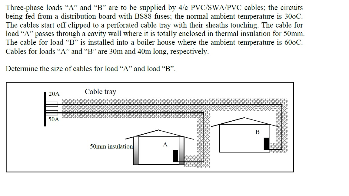 Three-phase loads “A” and “B” are to be supplied by | Chegg.com