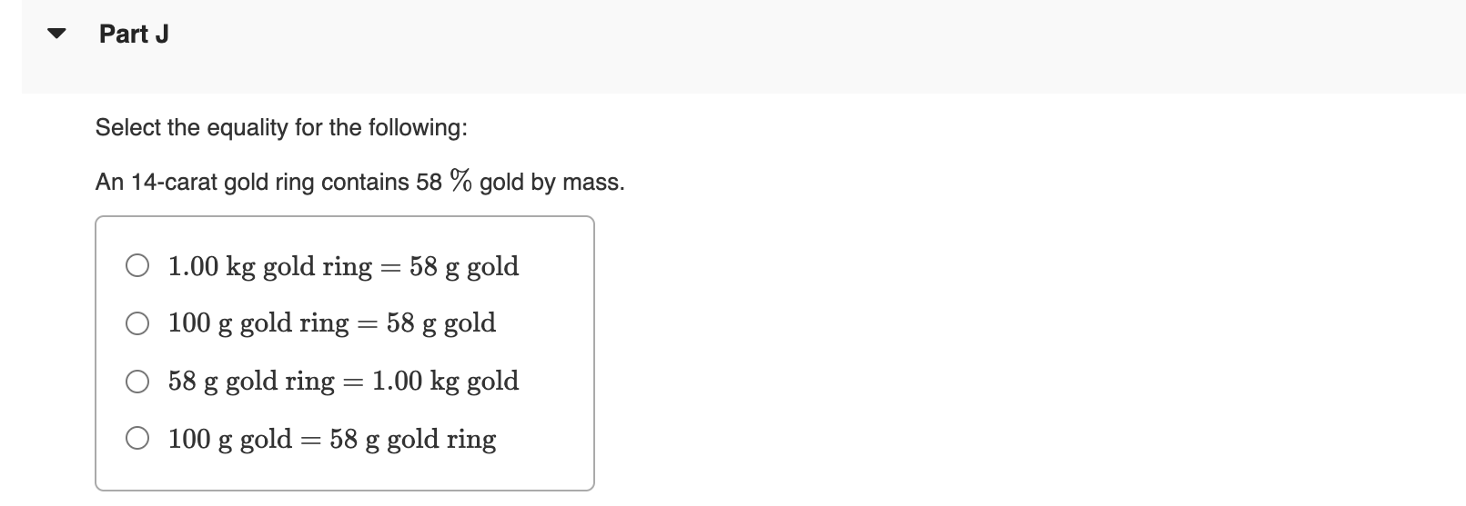 Solved Part B Select the equality and two conversion | Chegg.com