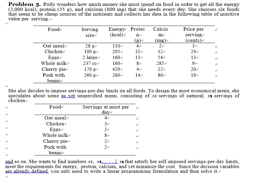 Problem 5. Polly wonders how much money she must | Chegg.com