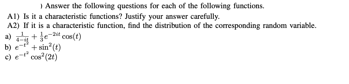 Solved Answer the following questions for each of the | Chegg.com