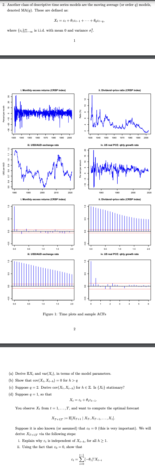 Solved 2 Another Class Of Descriptive Time Series Models