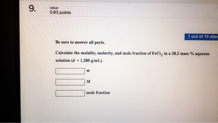 Solved: 3. Value: 0.83 Points 2 Out Of 10 Attempts Be Sure... | Chegg.com