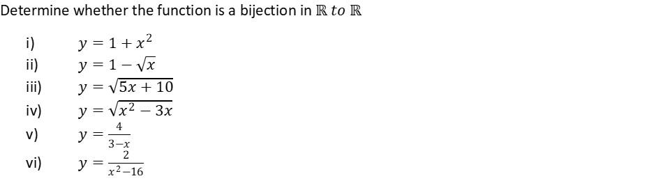 Solved Determine Whether The Function Is A Bijection In R
