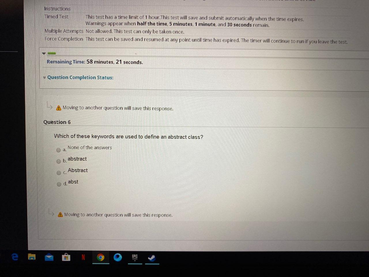 Solved Instructions Timed Test This test has a time limit of | Chegg.com