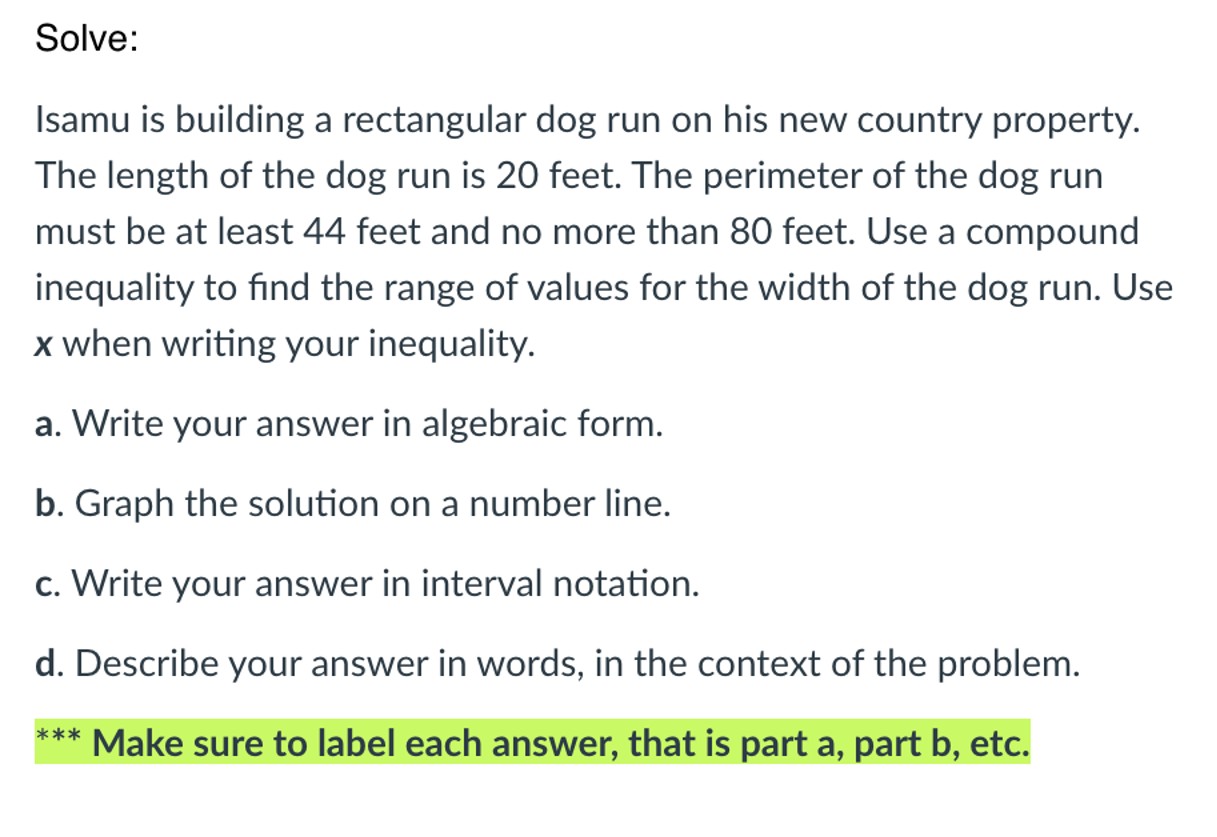 Solved Isamu is building a rectangular dog run on his new | Chegg.com