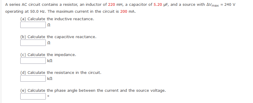 Solved A series AC circuit contains a resistor, an inductor | Chegg.com