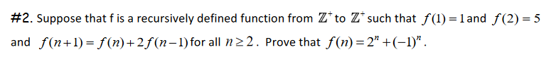 Solved \#2. Suppose that f is a recursively defined function | Chegg.com