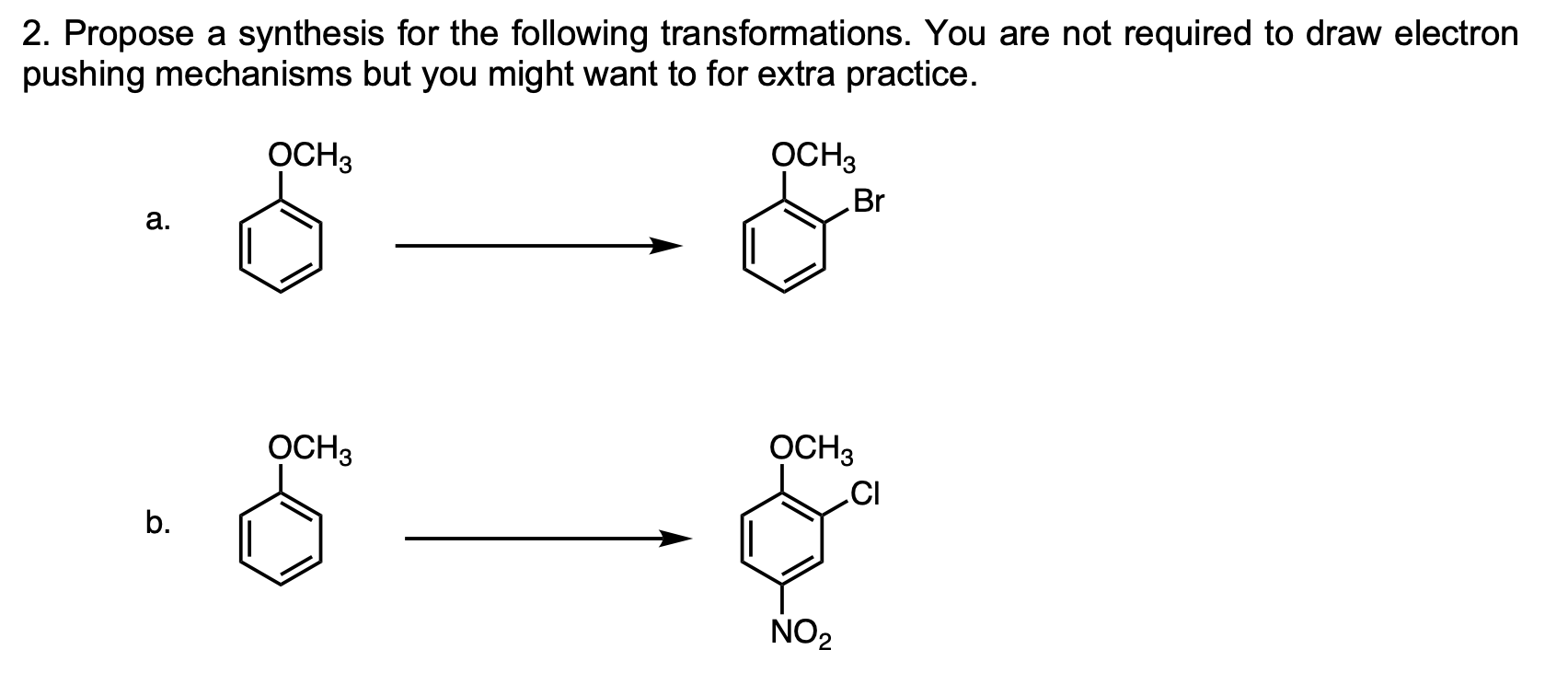 Solved 2. Propose a synthesis for the following | Chegg.com
