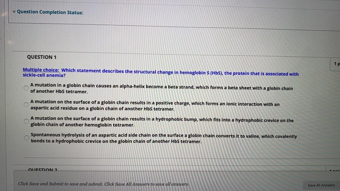 Solved Question Completion Status: Multiple choice: Enzymes | Chegg.com