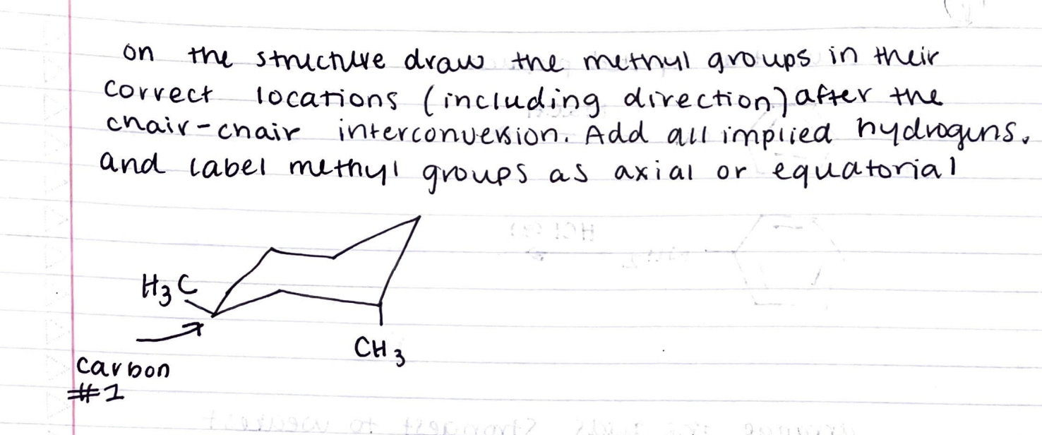 [Solved]: on the structure draw the methyl groups in their