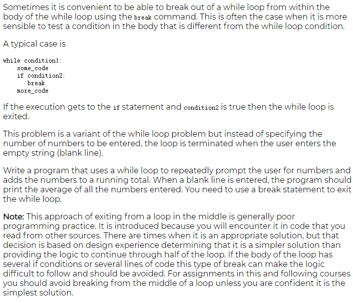 Solved Sometimes It Is Convenient To Be Able To Break Out Of Chegg