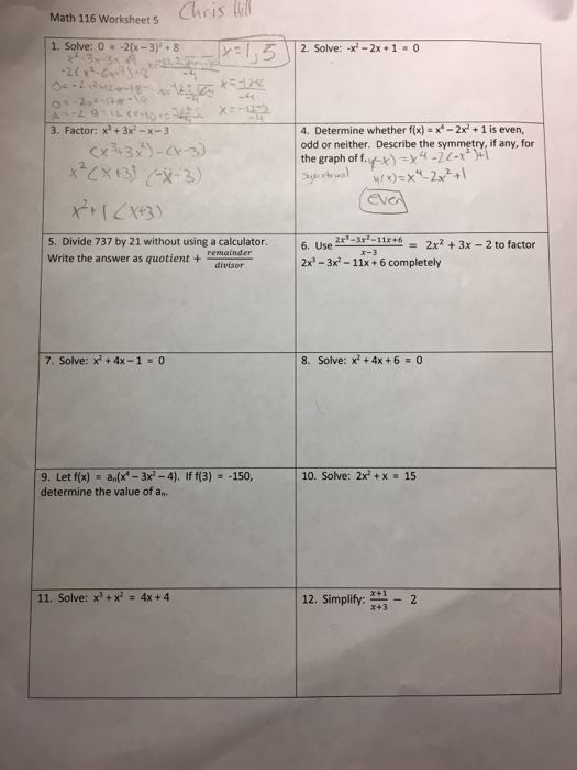 Solved Chris l Math 116 Worksheet 5 1. Solve: 0 - -20%-381,5 | Chegg.com