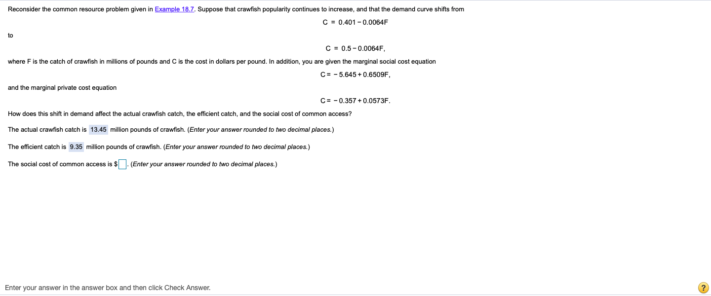 Solved Reconsider the common resource problem given in | Chegg.com