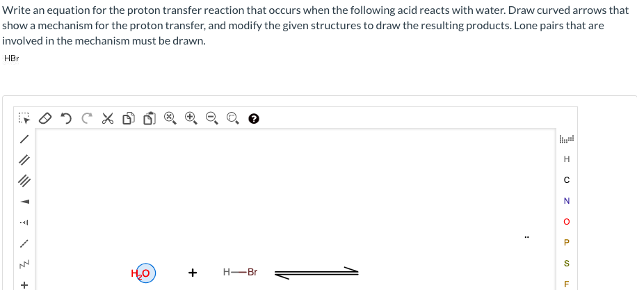 Solved Write an equation for the proton transfer reaction | Chegg.com