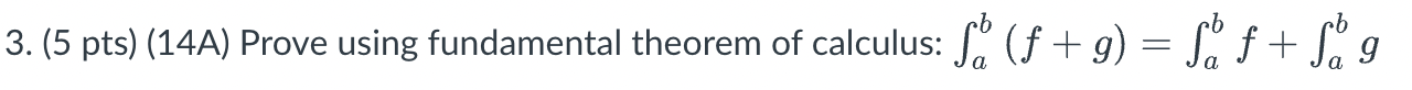 Solved 3. (5 pts) (14A) Prove using fundamental theorem of | Chegg.com